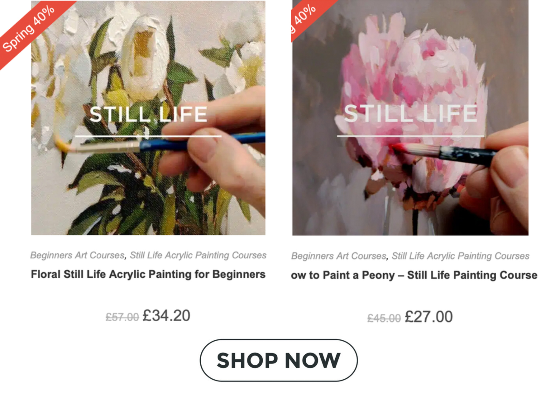 Spring Inspiration: 40% Off Floral Painting Courses